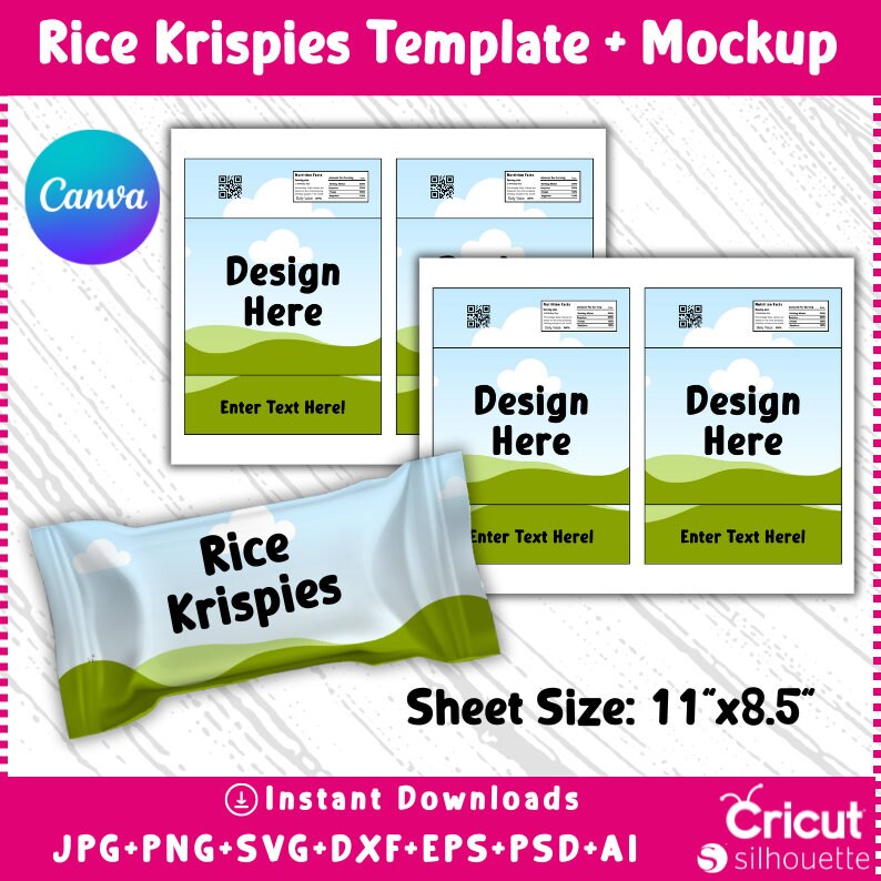 12 Party Favor Templates Bundle, Party Favor Mockups, Chip Bag Template ...