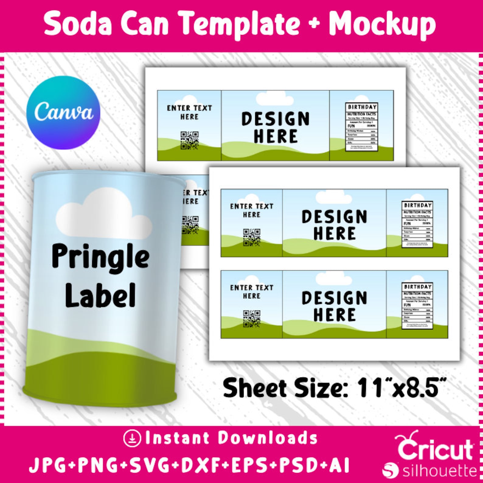 7 Party Favors Template Bundle, Party Favor Mockup, Chip Bag, Rice ...