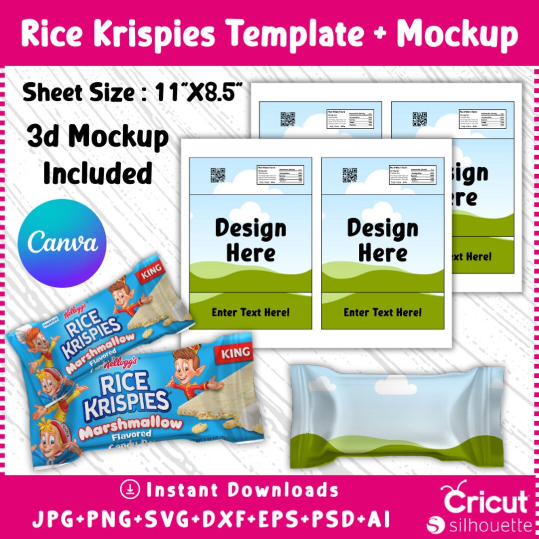 Rice Krispies Template, Rice Krispies Mockup Template ,rice Krispies ...