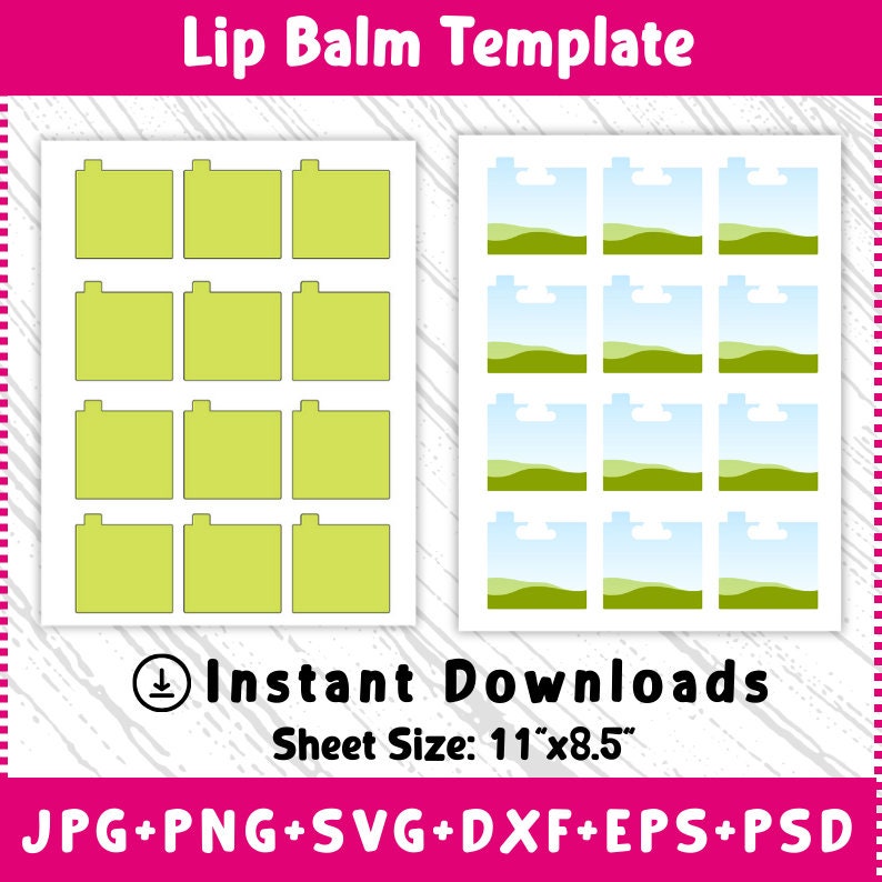 Lip Balm Label Template, Lip Balm Labels, Chapstick Label, Lip Balm ...