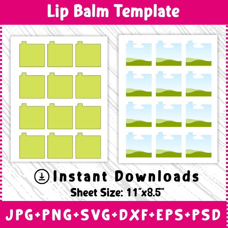Lip Balm Label Template, Lip Balm Labels, Chapstick Label, Lip Balm ...