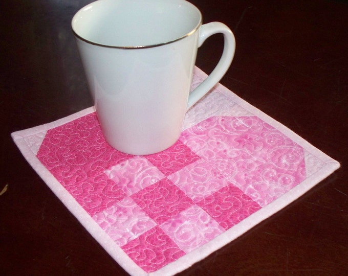 Swedish Woven Heart Quilted Mug Rug - Etsy