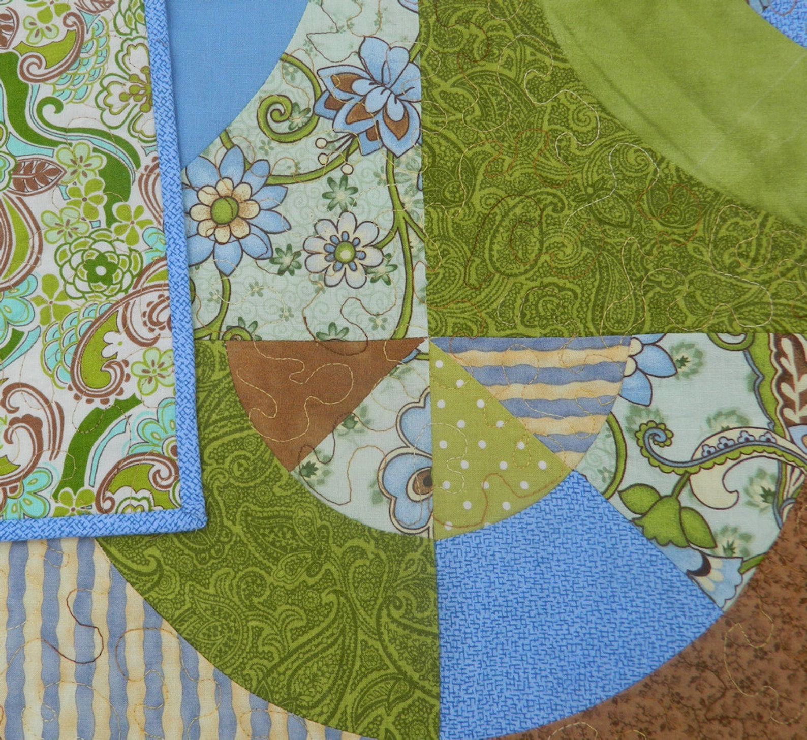 Modern Art Quilt Earth Circles Handmade Quilted Glory Quilt - Etsy