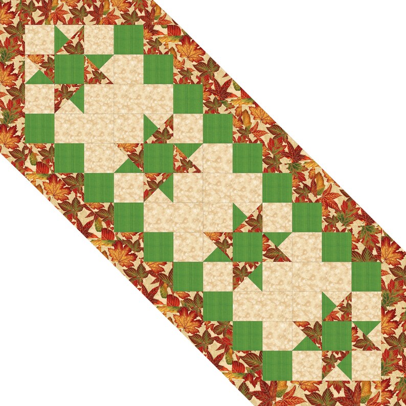 Quilted Table Runner Pattern ~ Digital PDF Download for Easy Table Runner Pattern for Beginners ...