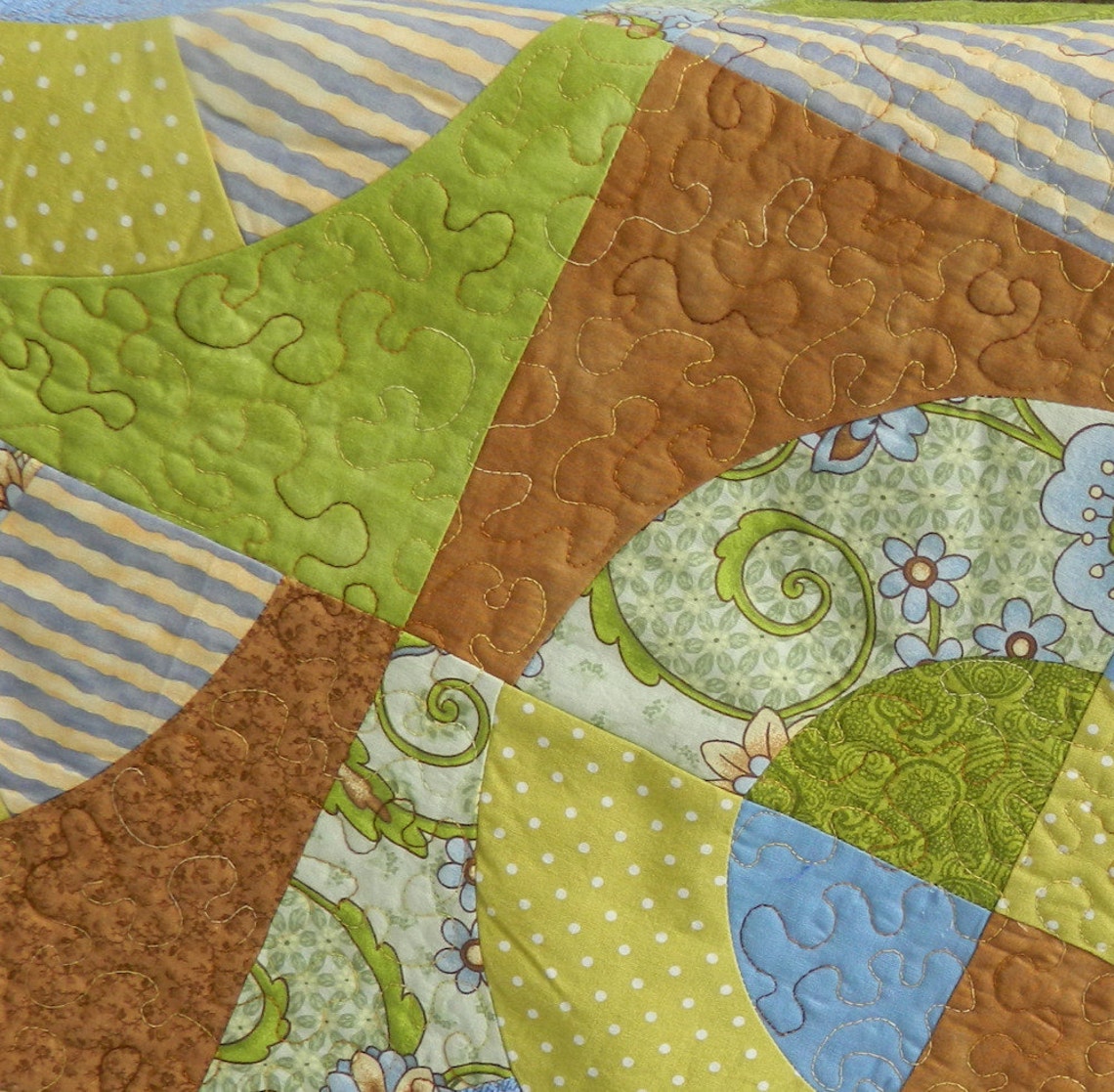 Modern Art Quilt Earth Circles Handmade Quilted Glory Quilt - Etsy