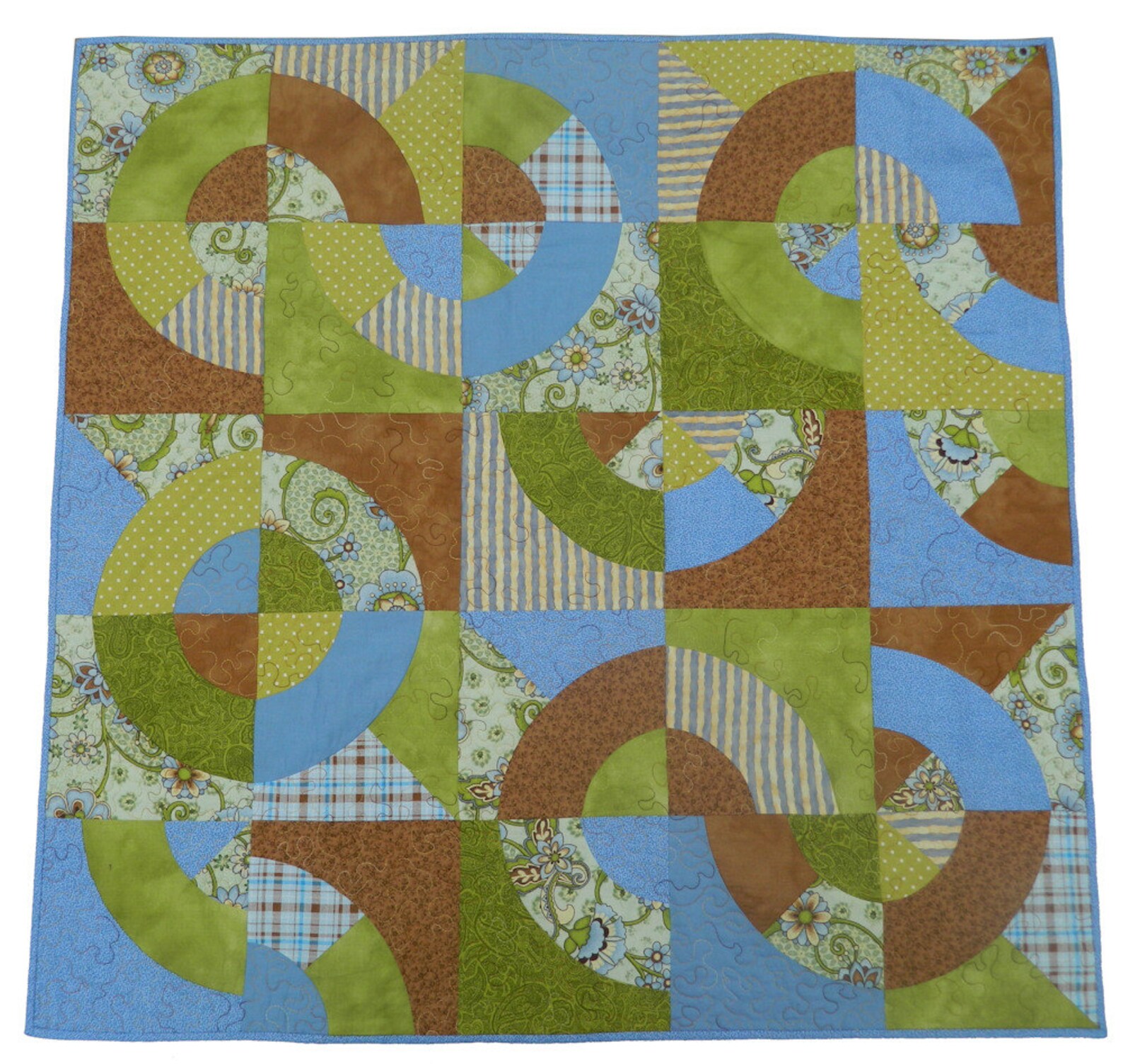 Modern Art Quilt Earth Circles Handmade Quilted Glory Quilt - Etsy