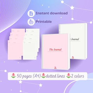 The Journal, Digital Journal, Printable Digital Notebook, Dotted ...