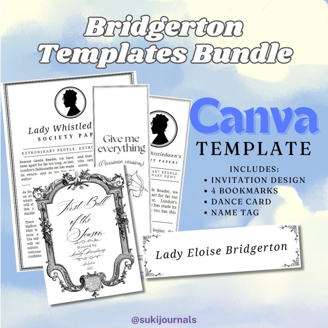 Bridgerton Party Invitation Template: Lady Whistledown Society Papers ...