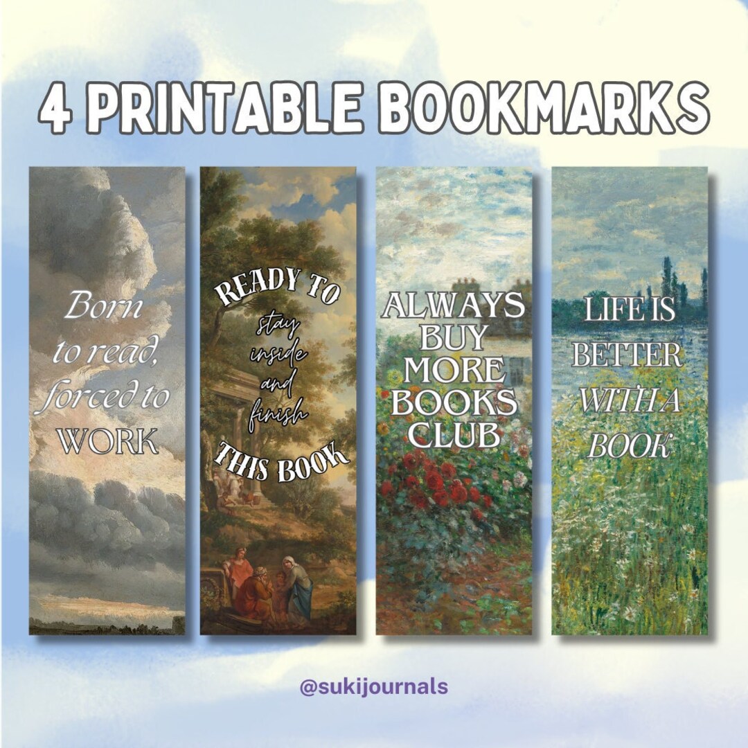 Printable Bookmarks for Book Lovers, Born to Read, Official Bookworm ...