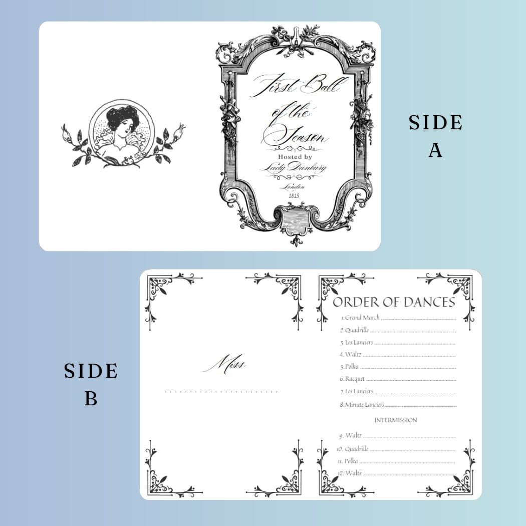 Bridgerton Template, the Queen's Ball Card, Lady Danbury's Ball Canva ...