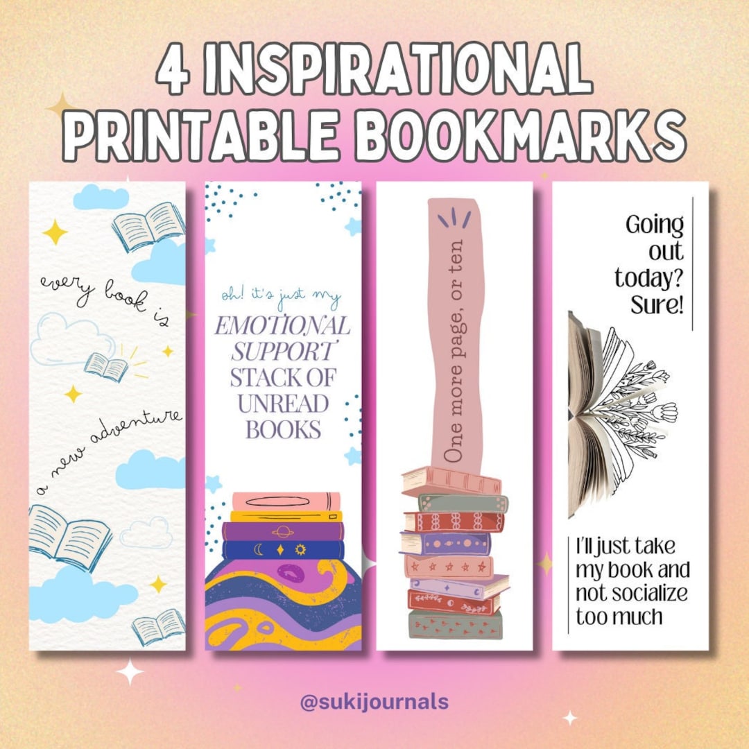 Printable Bookmarks for Bookworms, Stacked Books, Born to Read, Readers ...