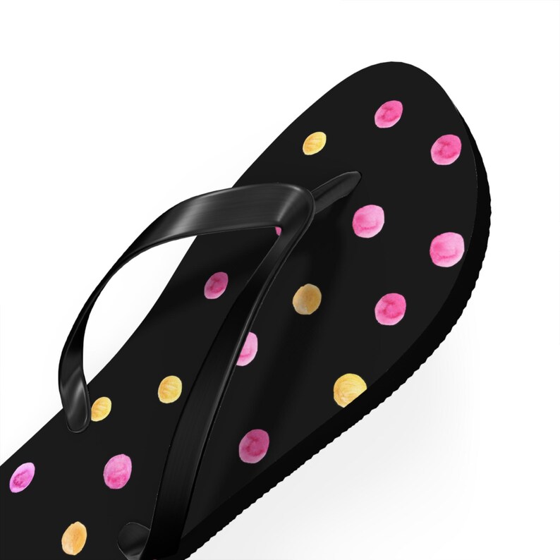 Dripping Dots Flip Flops Black - Etsy