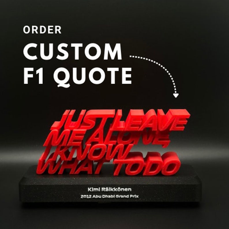 Toto Wolff F1 Quote Sign: 3D Printed Racing Gift - Etsy