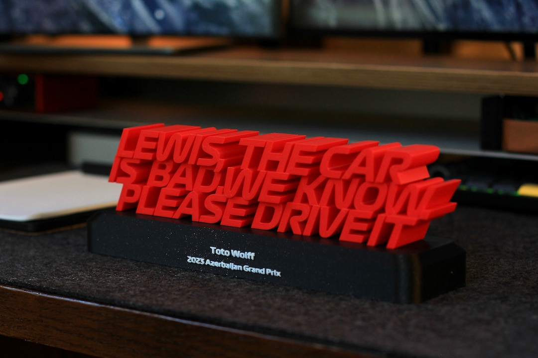 Toto Wolff F1 Quote Sign: 3D Printed Racing Gift - Etsy UK
