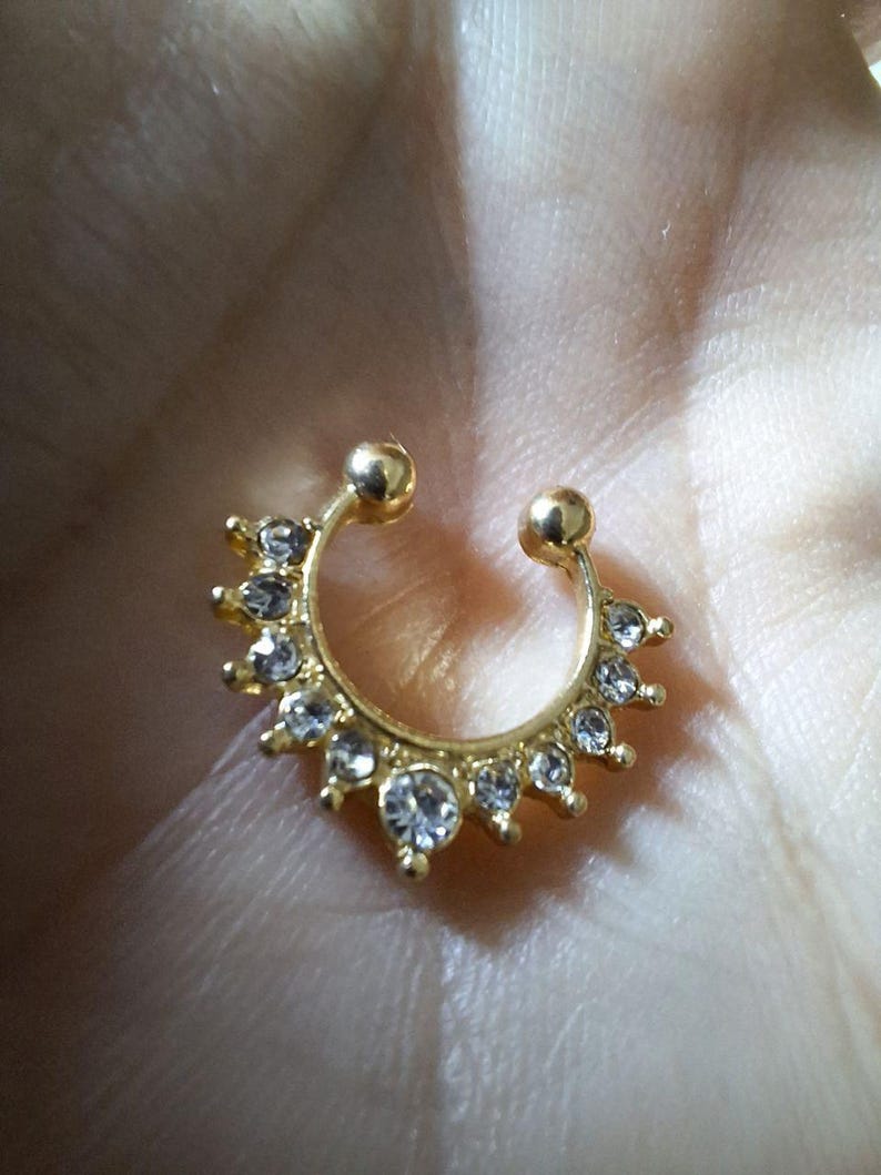 Fake Septum Fake Piercing ohne Loch bohren Helix Verschiedene Farben ...