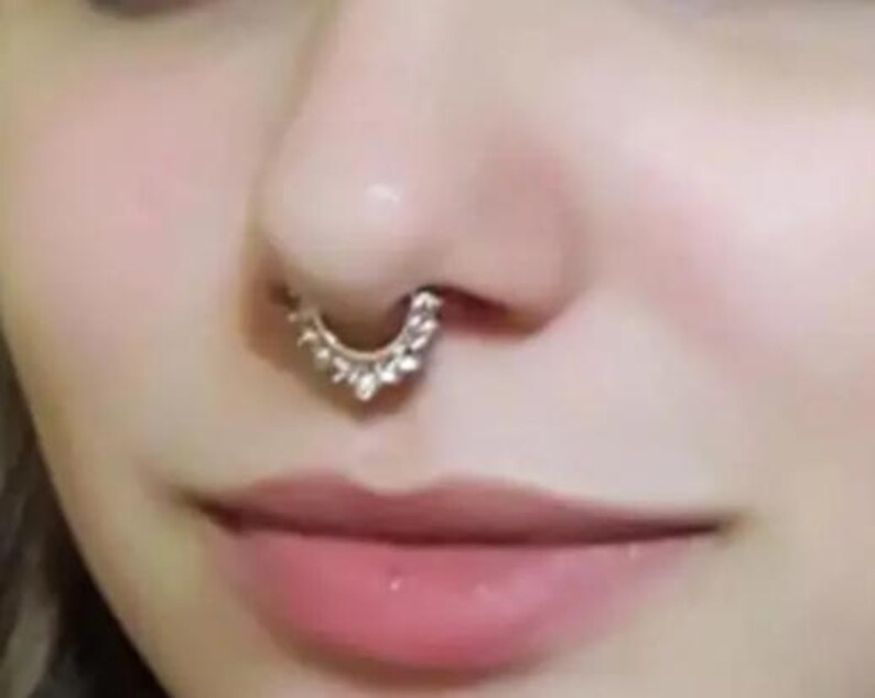 Fake Septum Fake Piercing ohne Loch bohren Helix Verschiedene Farben ...