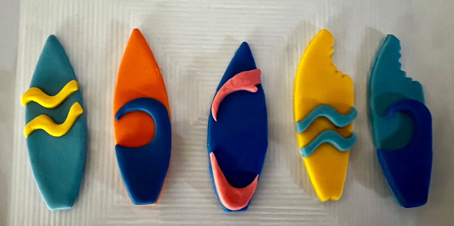 Summer Surfboard Beach Pool Fondant Cupcake Toppers - Etsy