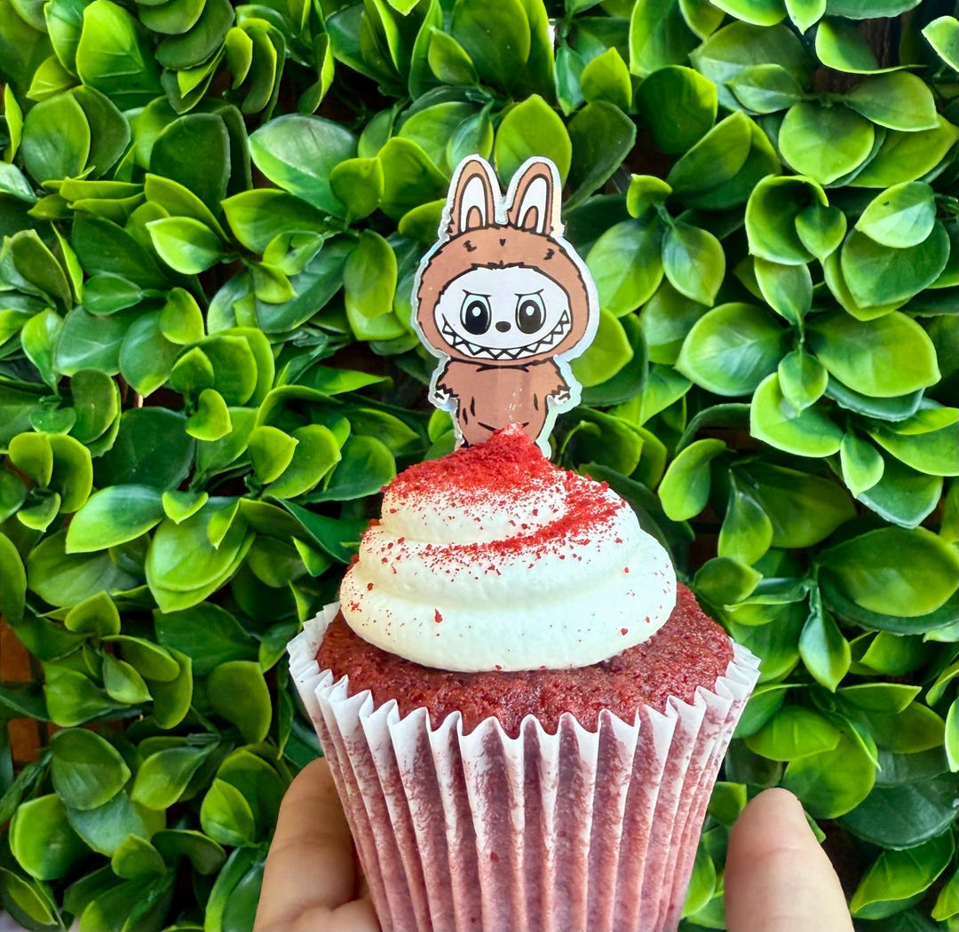 Labubu Cupcake Topper - Etsy
