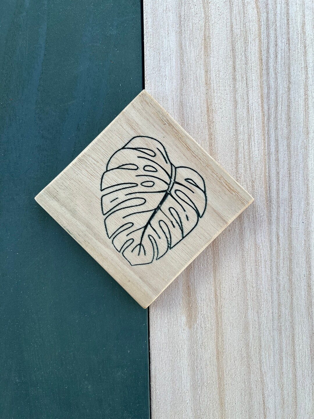 Engraved Monstera Leaf Wooden Sign - Etsy