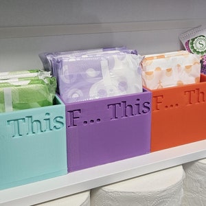 Funny Feminine Products Storage Containers for Cabinet, Medicine ...