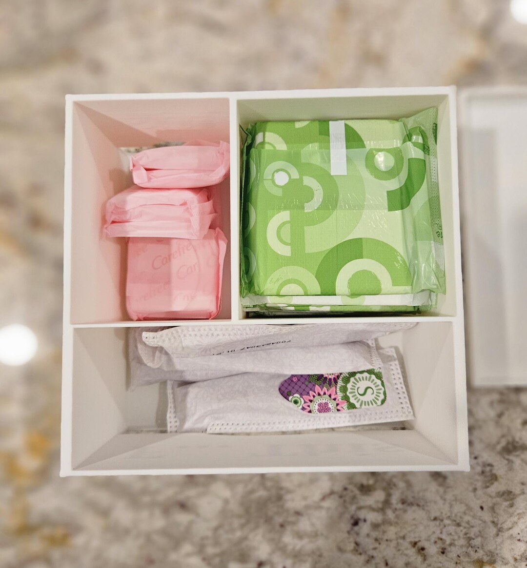 Large Funny Feminine Products Storage Containers for Pads, Tampons and ...