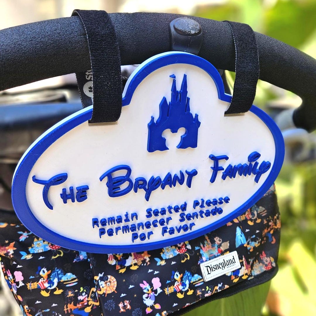 Funny Personalized Disney Stroller Sign With Velcro Straps - Etsy