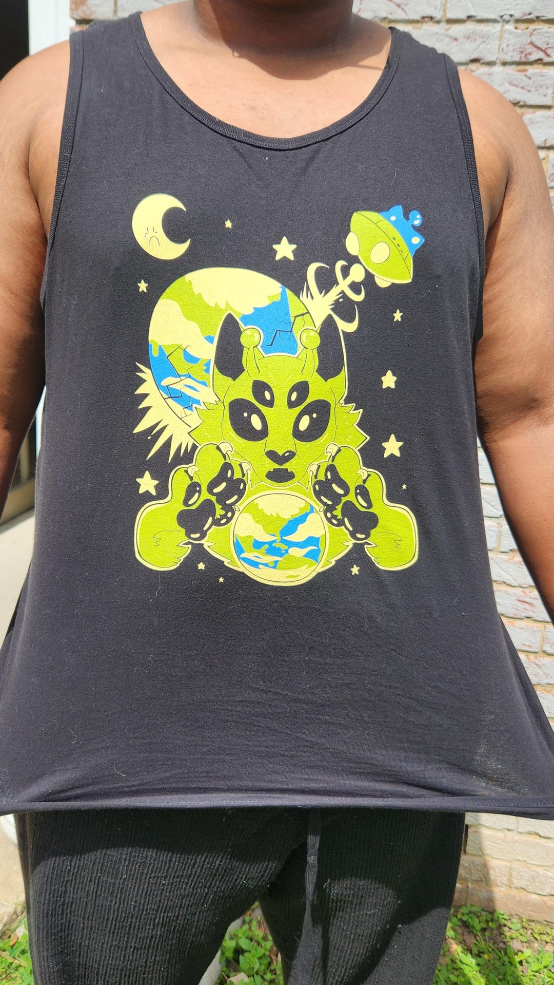 Alien Cat Tank Top - Etsy