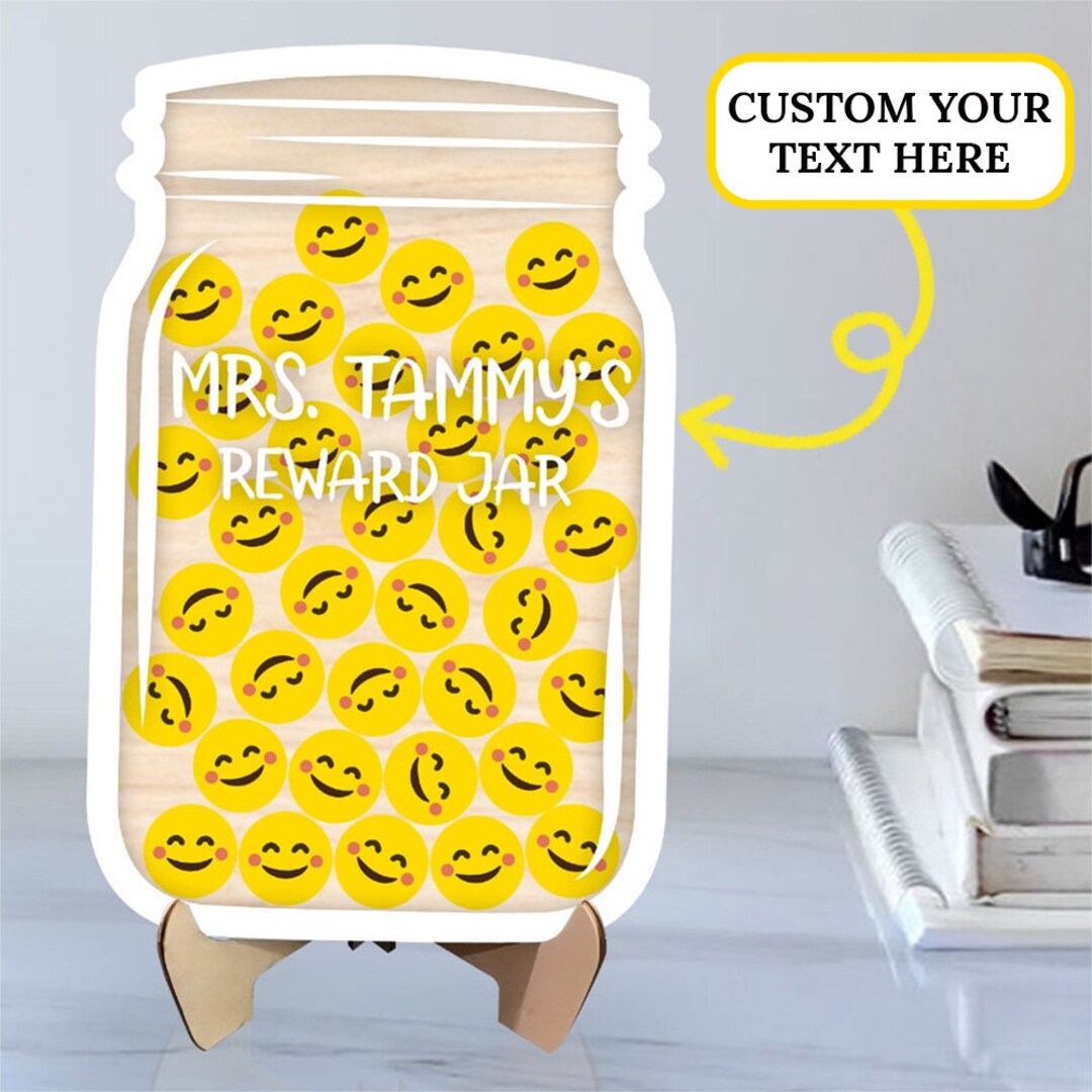 Custom Smiley Face Reward Jar for Classroom, Back to School ...