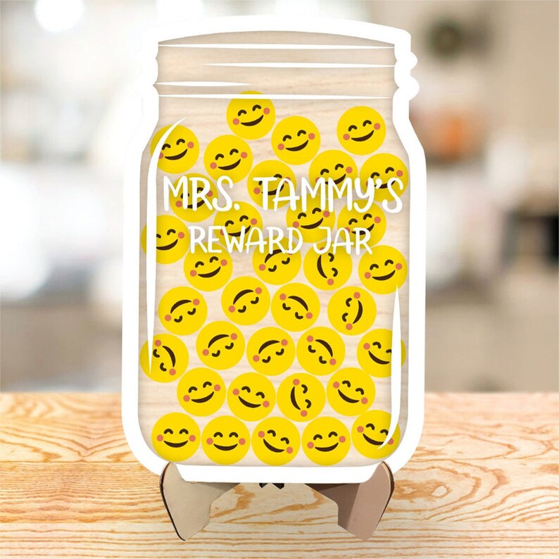 Custom Smiley Face Reward Jar for Classroom, Back to School ...