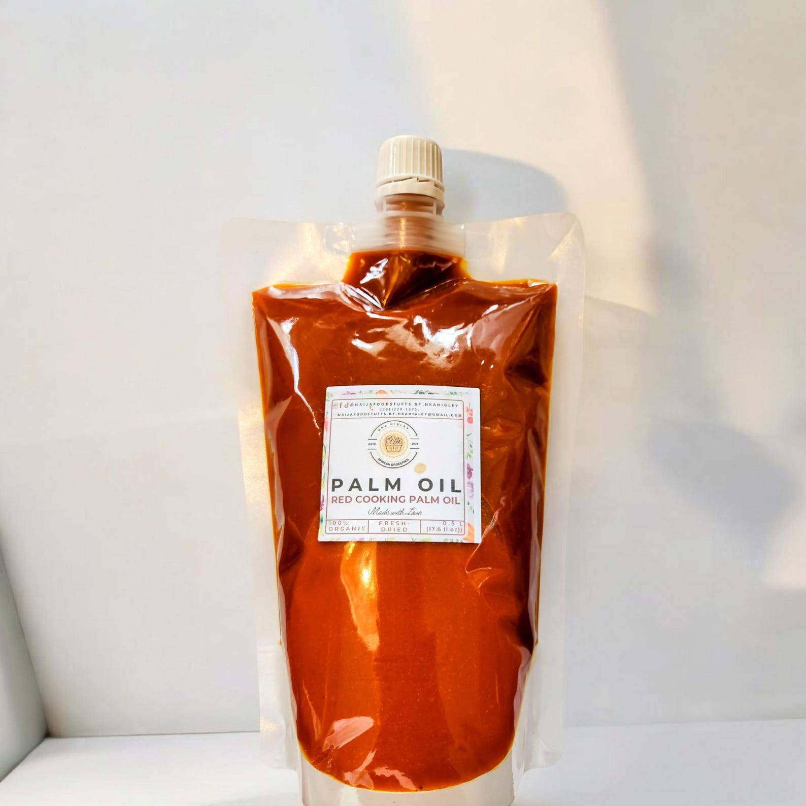 50cl Nigerian Red Pure Fresh Cooking Palm Oil/easy-pour Container ...