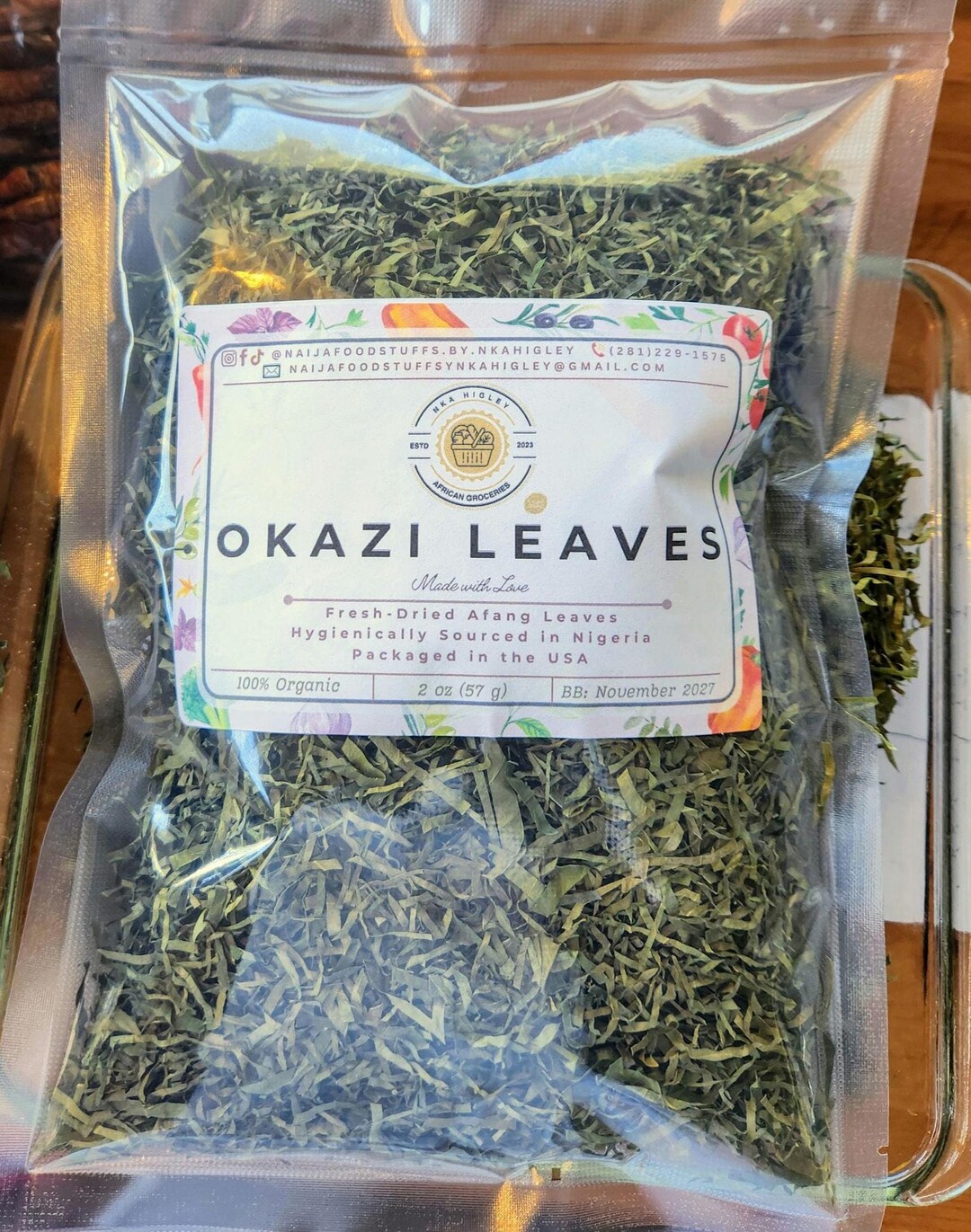 Fresh-dried Okazi Leaves: Nigerian Afang, Eru, Ukazi - 2oz - Etsy