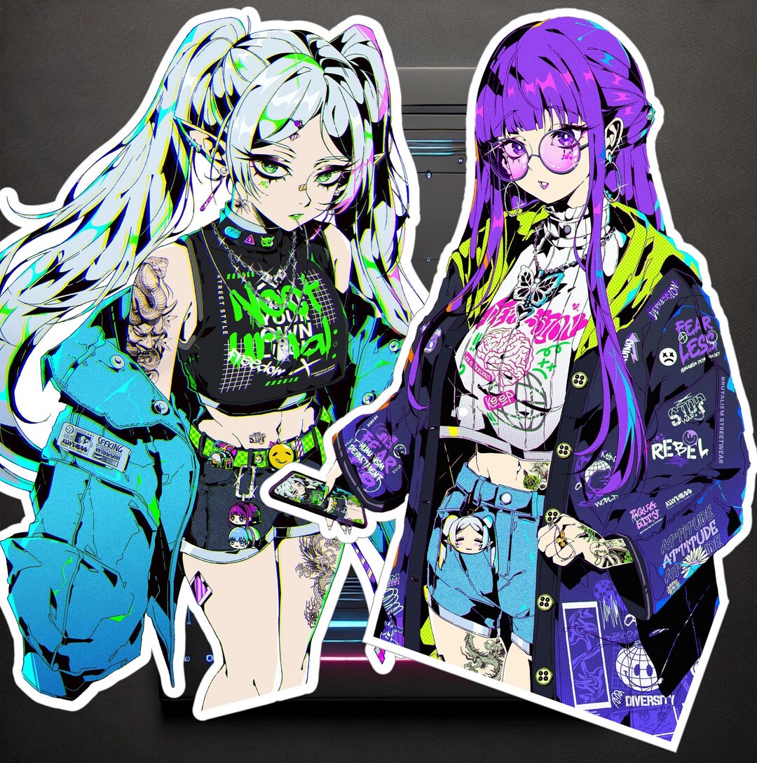 Frieren & Fern Stickers 2pcs, Fern Mage, Frieren, Beyond Journeys End ...