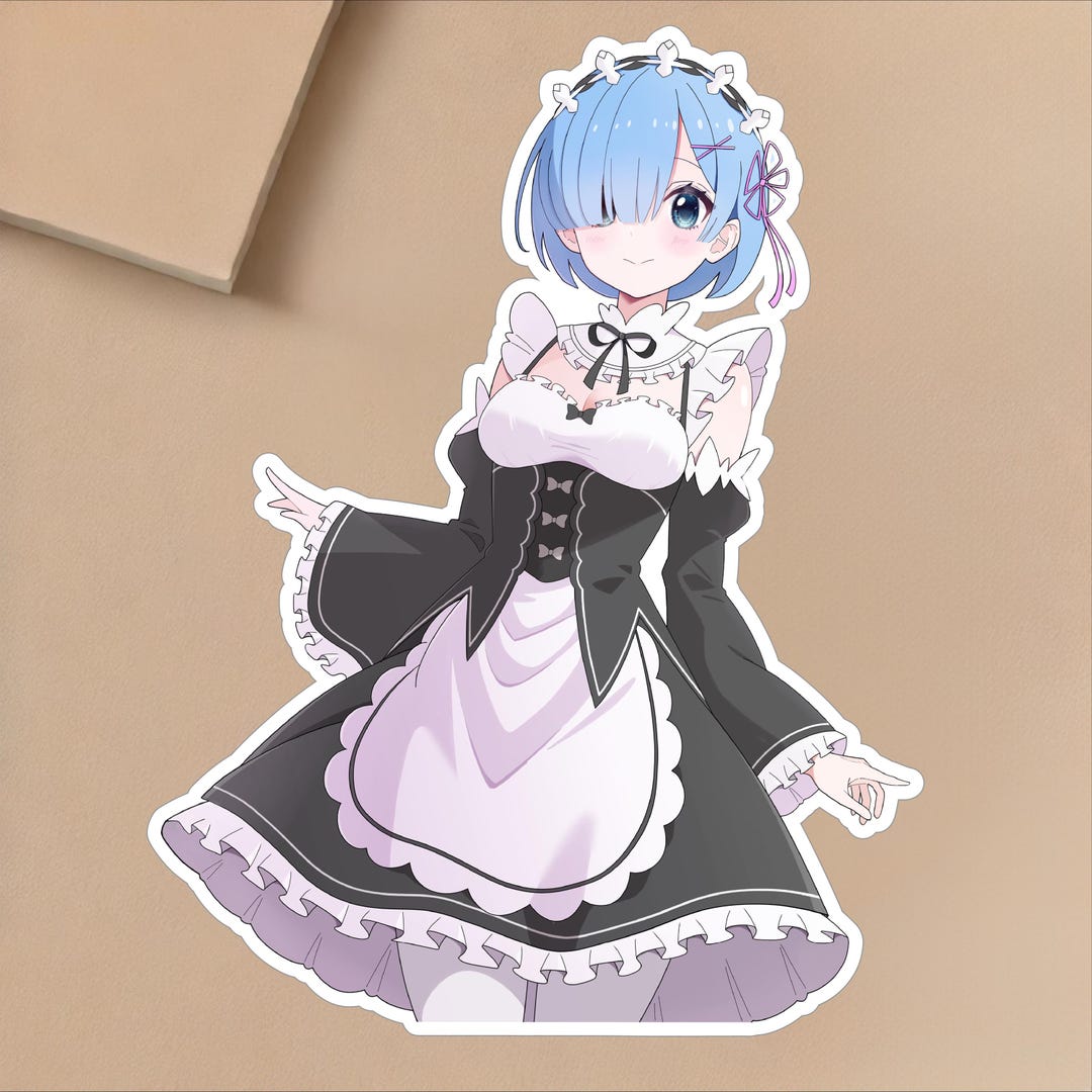 Re:zero REM Sticker Anime Sticker Rem Rem Maid Emilia - Etsy