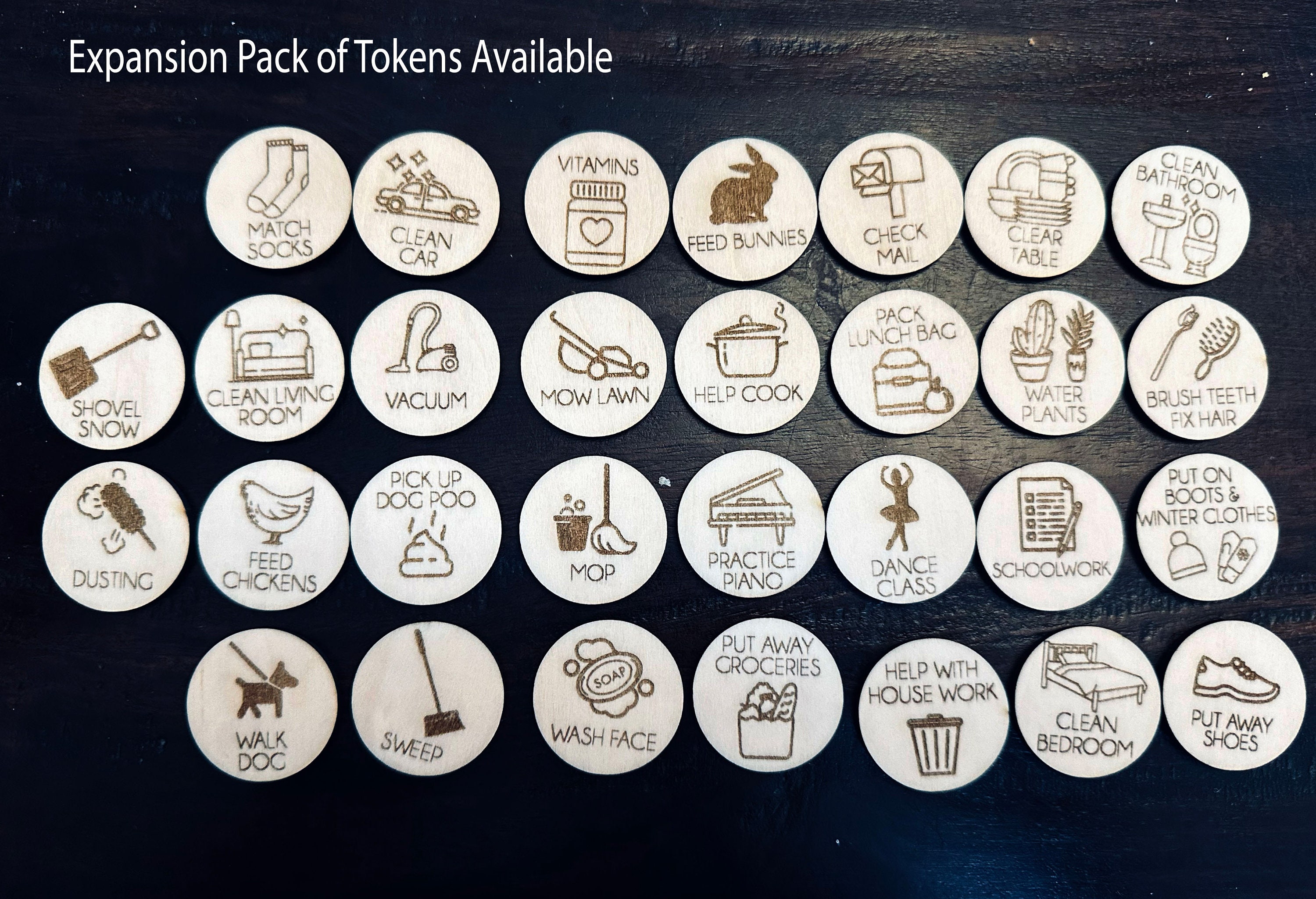 Daily Responsibilities Chart for Kids Personalized Wooden Sign Daily ...