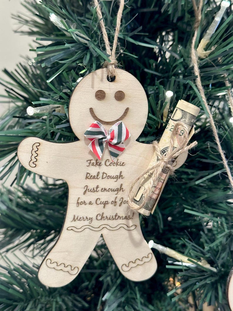 Gingerbread Man Ornament - Laser Ready SVG File - Fake Cookie Real ...