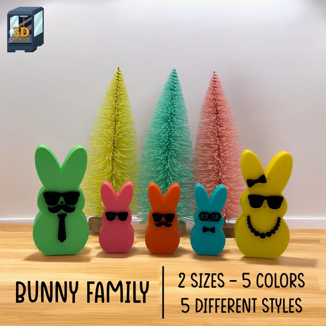 Easter Bunny With Accessories | 3D Printed | Unique Easter Decor ...