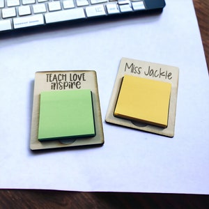 Personalized Post-it Holder Custom Laser Engraved Teacher Appreciation ...