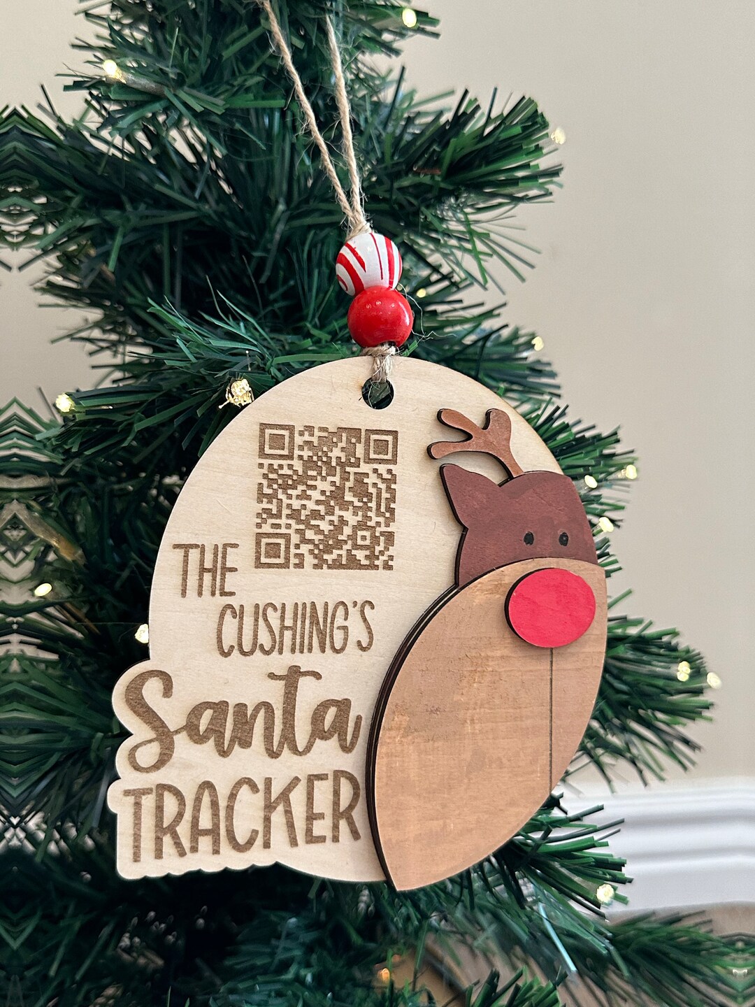 Personalized Santa Tracker Christmas Ornament | Personalized Wood ...