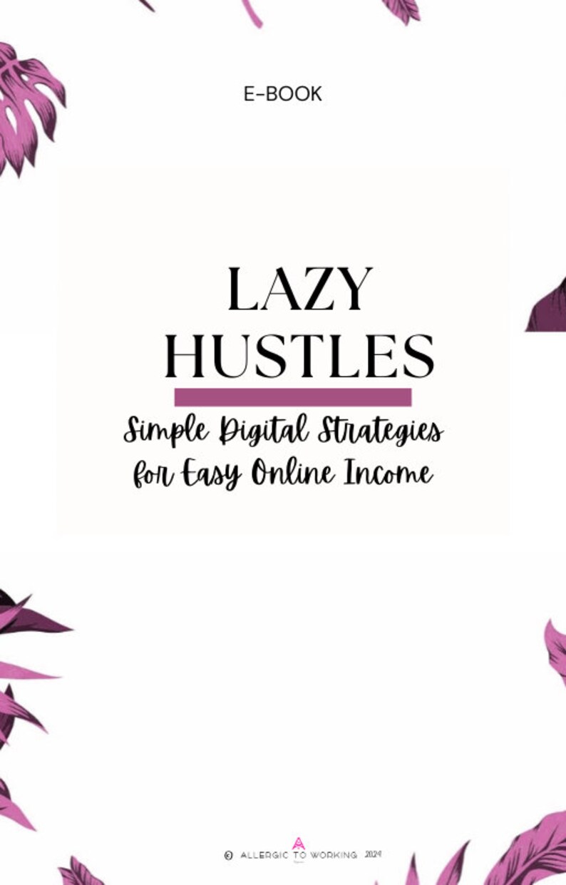 Passive Income Ebook Digital Hustle Strategies Guide - Etsy