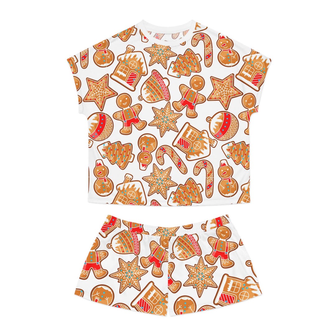 Gingerbread Pajama Set for Women | Christmas Loungewear | Festive Two ...