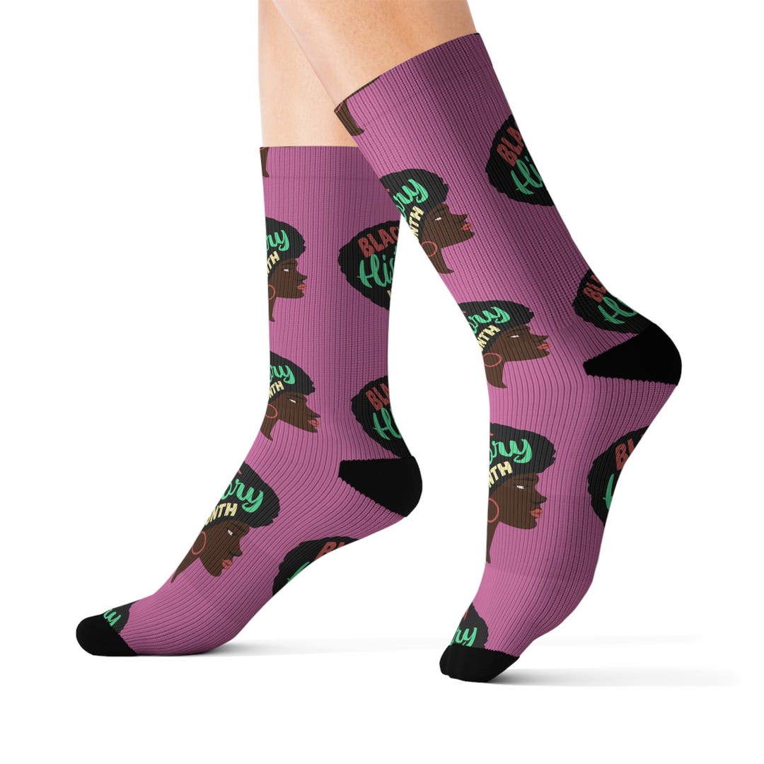 Afro Socks Unisex Crew With Black Woman Cultural Art Design - Etsy