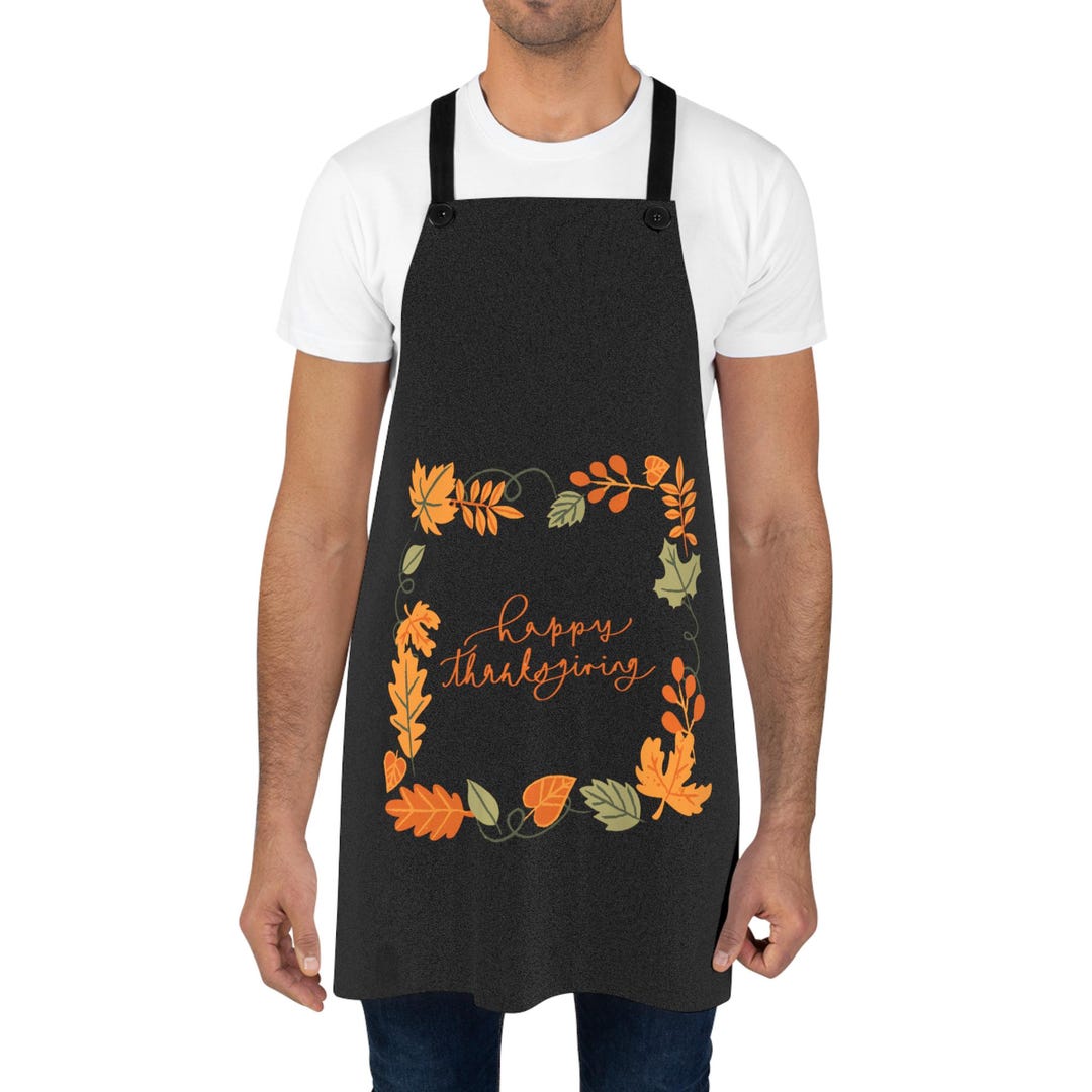 Charming Happy Thanksgiving Apron | Rustic Autumn Cooking Apron With ...