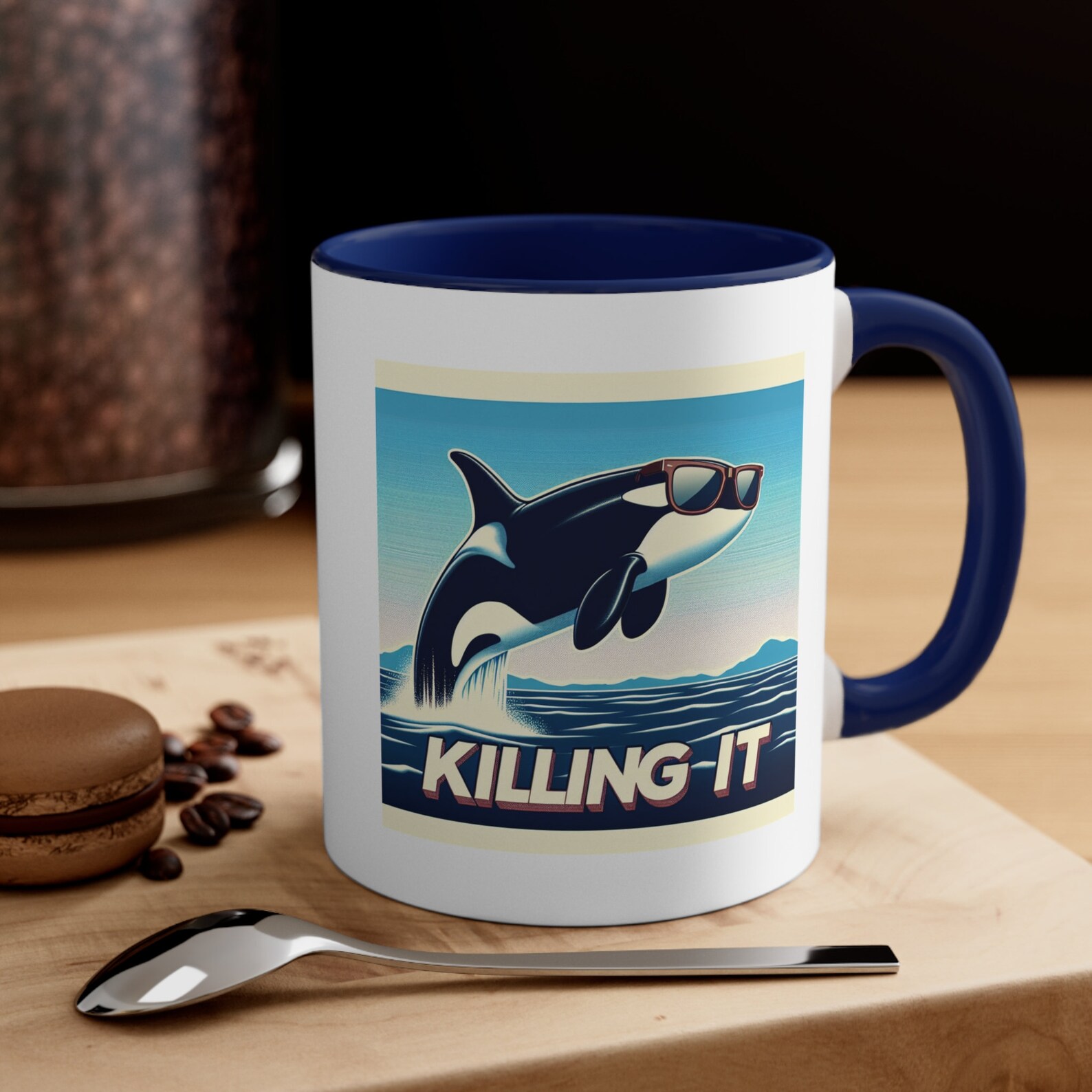 Orca Killer Whale Funny Killing It Ceramic Mug, (11oz, 15oz) - Etsy