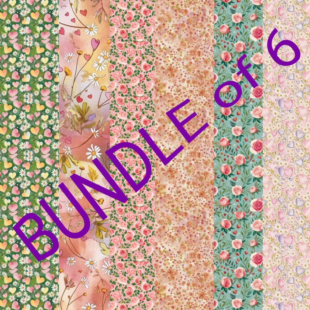 Floral Vintage Dollhouse Wallpaper Bundle Floral Wallpaper for ...