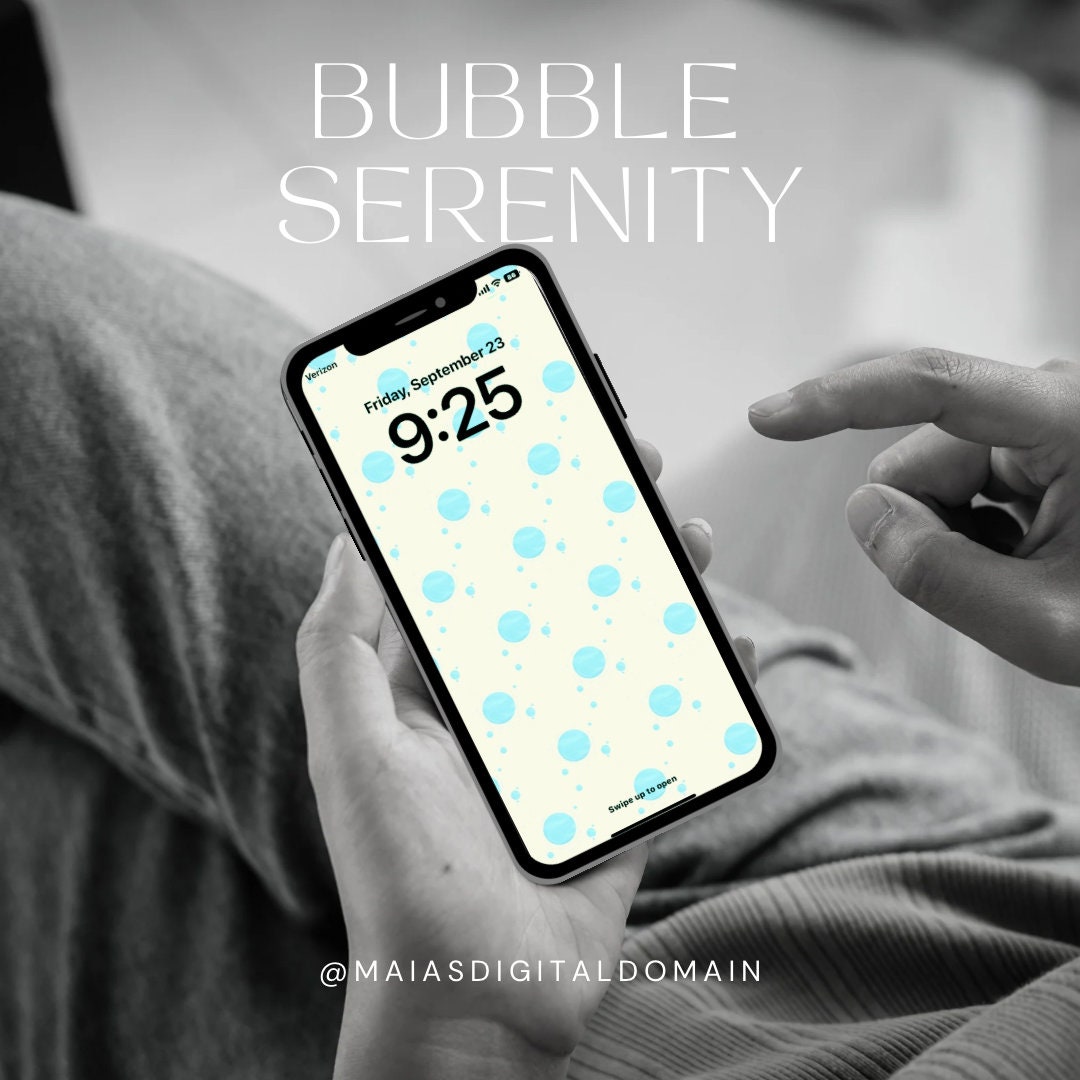 Bubble Serenity: Minimalist Bubble Phone Wallpaper | Calming Bubbles ...