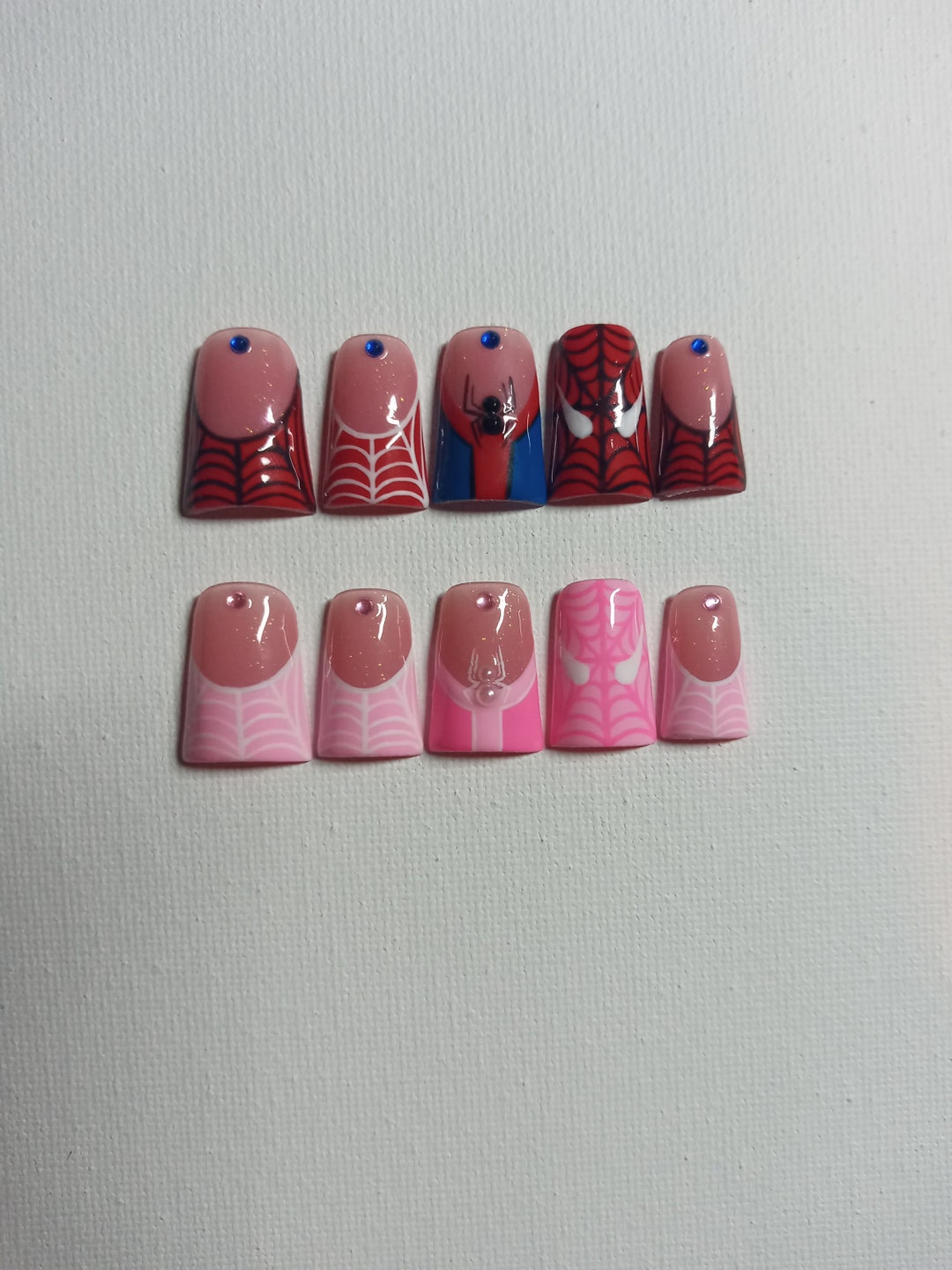Spider-man Nails - Etsy