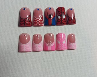 Spider-man Press on Nails - Etsy