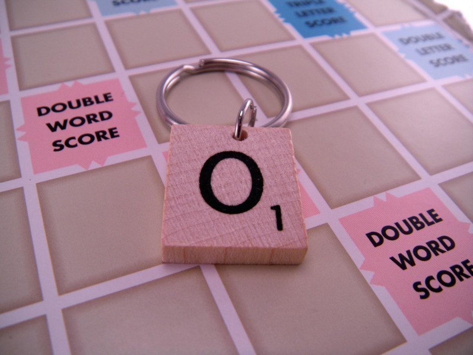 YOU CHOOSE LETTER Wood Scrabble Tile Keychain Key Chain - Etsy