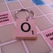 YOU CHOOSE LETTER Wood Scrabble Tile Keychain Key Chain - Etsy