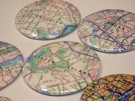 Custom Atlas Map Magnets: US & International City Souvenirs - Etsy